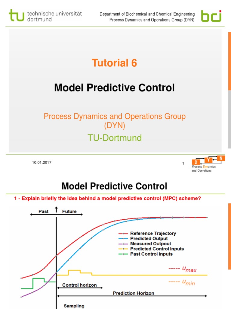 Tutorial 6: Model Predictive Control | PDF | Mathematical Optimization | Analysis