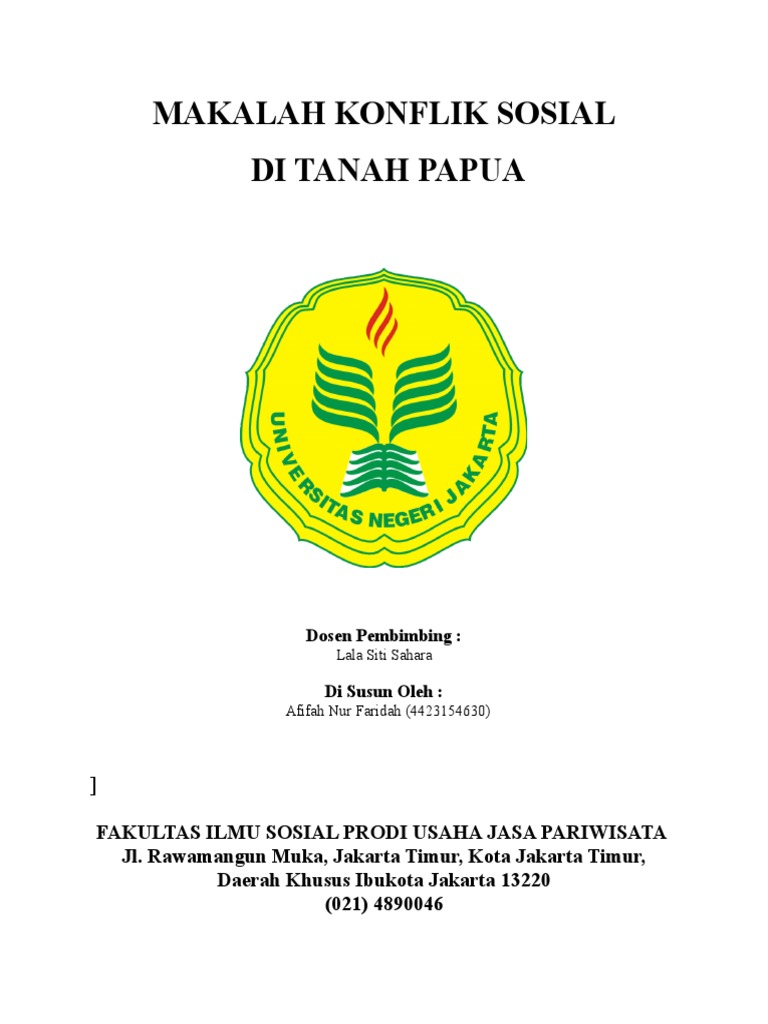 Makalah Konflik Sosial Pdf Ilmu Sosial 