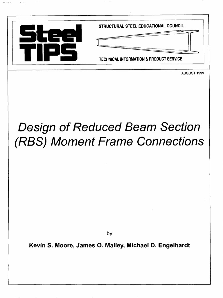 Design of Reduced Beam Section Moment Frame Connection | PDF | Beam ...
