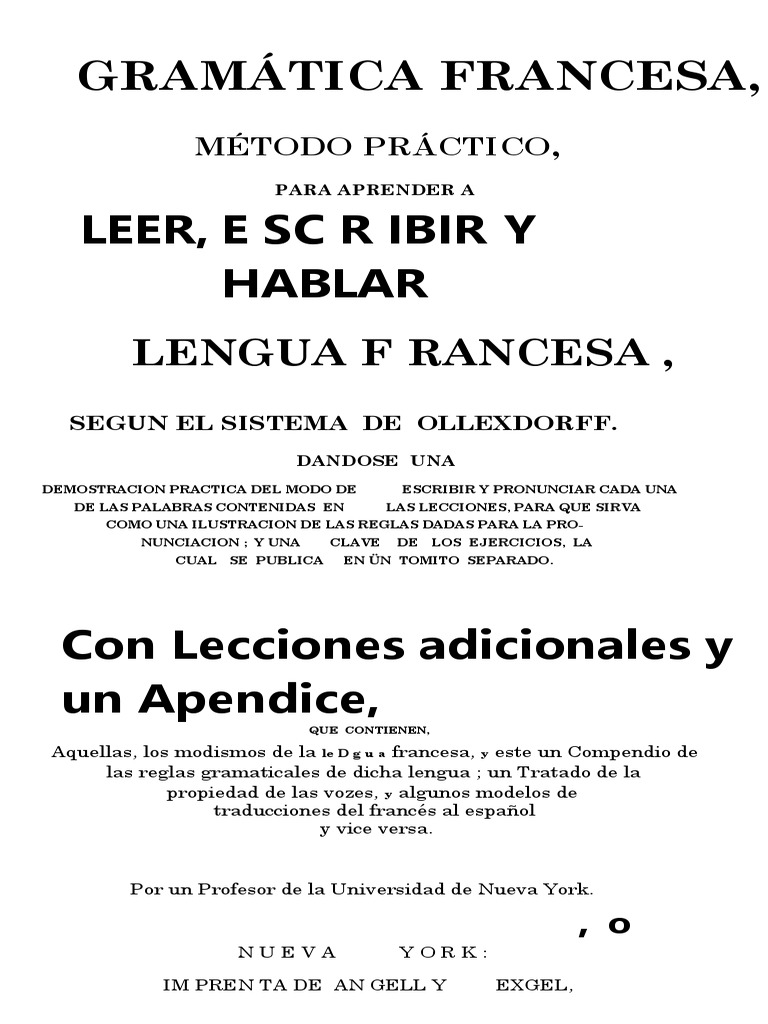 Gramática Francesa | Vocal | Idioma español