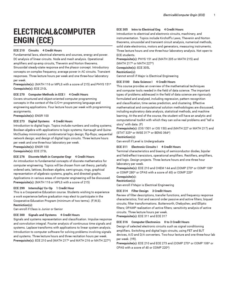 Electrical&Computer Engin (ECE) | PDF | Electrical Engineering | Cloud ...