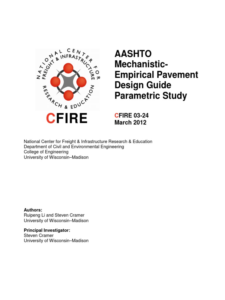 Aashto Mechanistic-Empirical Pavement Design Guide Parametric Study ...