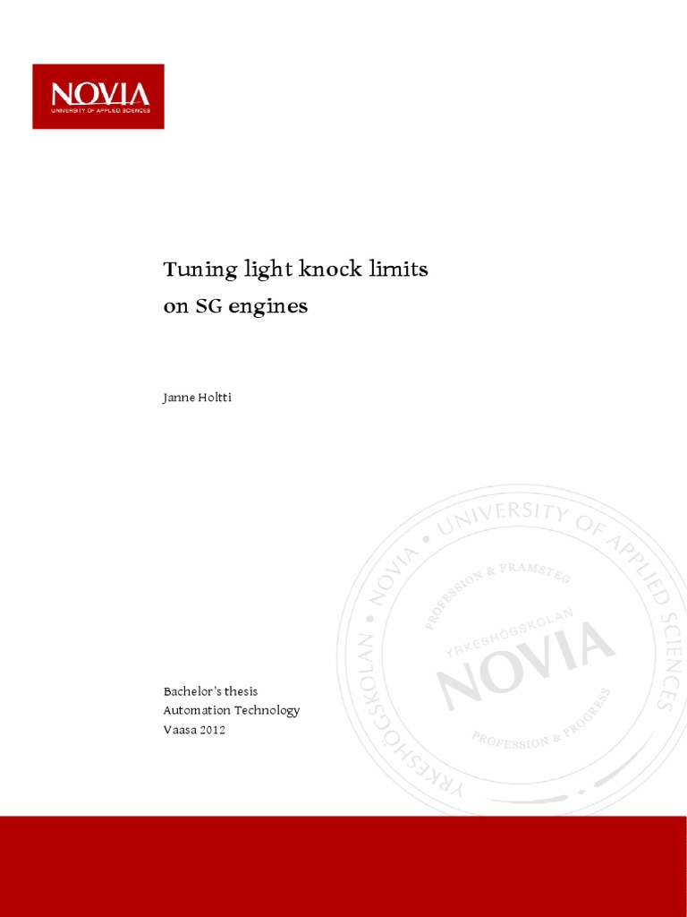 Tuning Light Knock Limits | PDF | Internal Combustion Engine | Discrete ...
