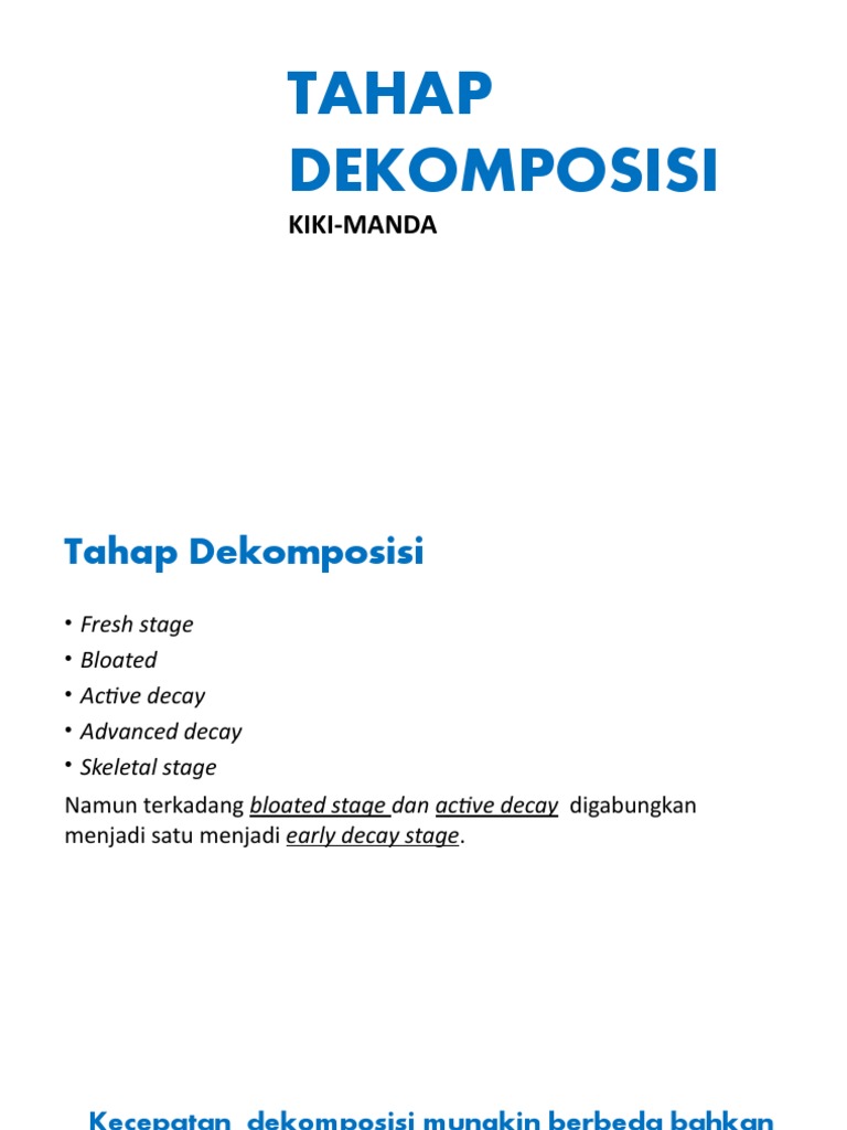 Tahap Dekomposisi Polos | PDF