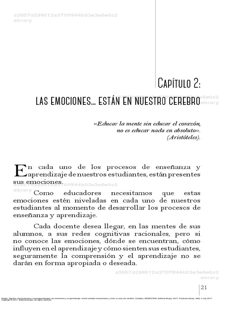 Neurociencias Y Neuroaprendizajes Las Emociones Y El Aprendizaje