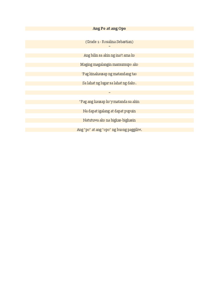 Ang Po at ang Opo