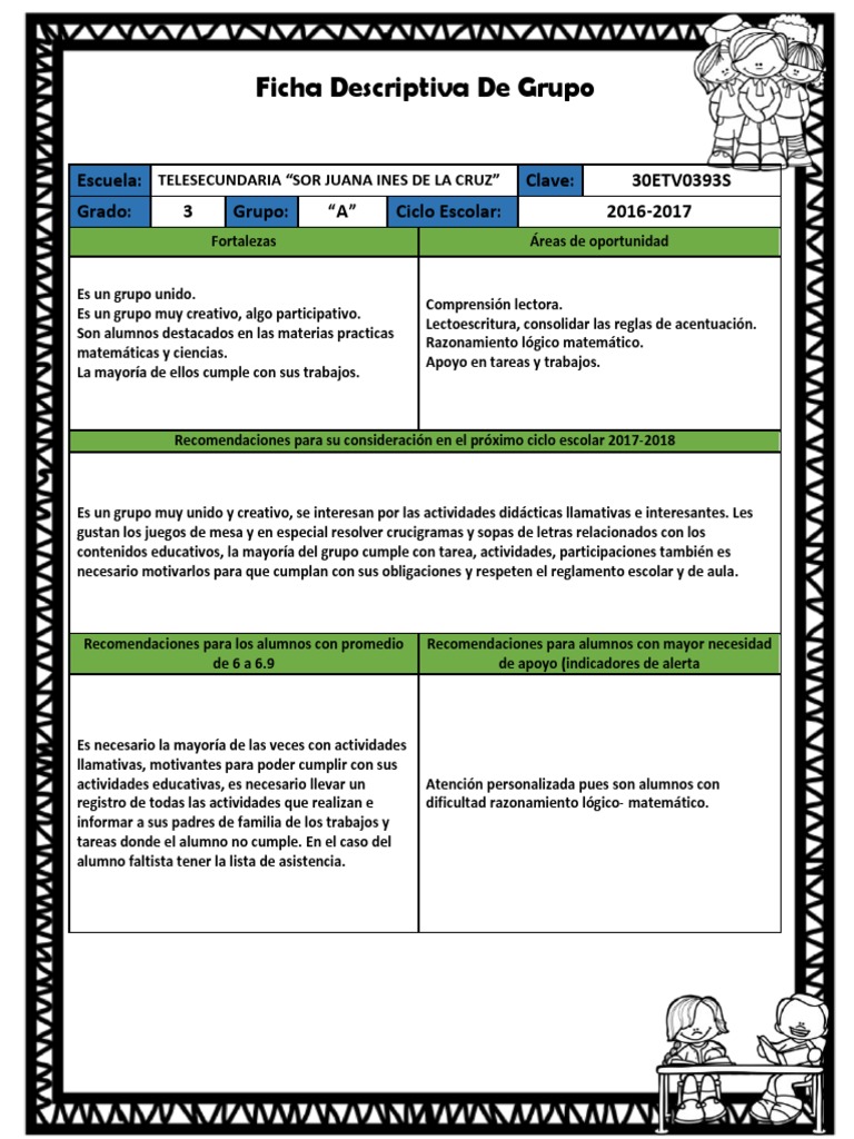 Fichas Descriptivas