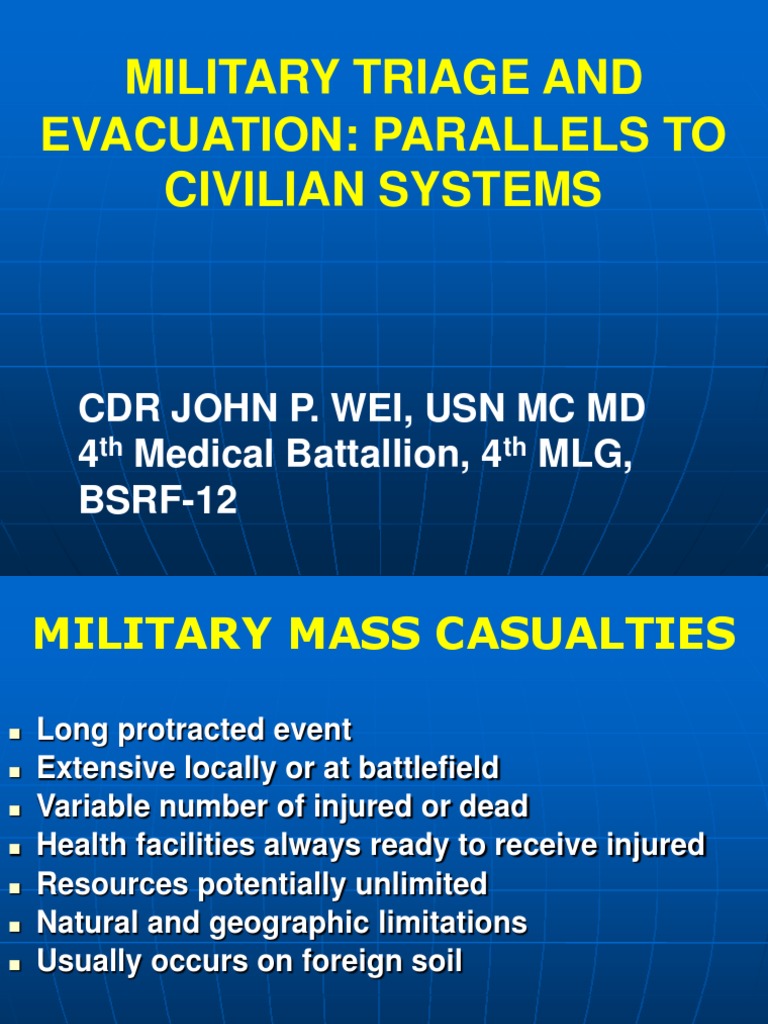 Military Triage a a A | Emergency Department | Major Trauma