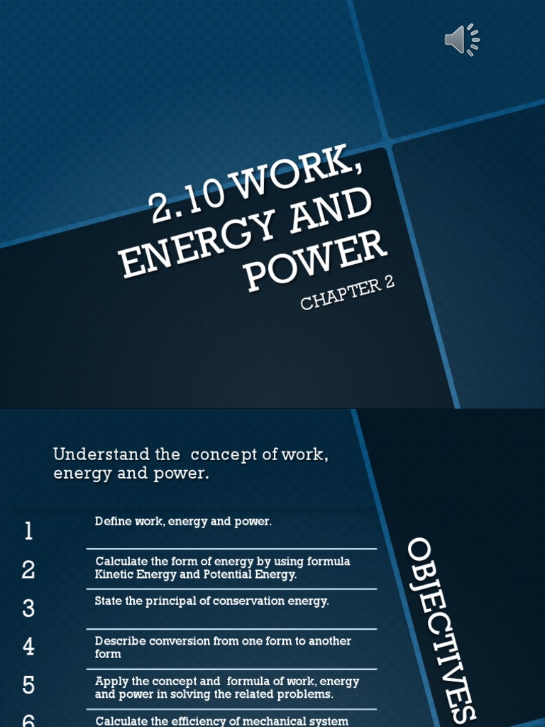 2.10 Work, Power, and Efficiency | PDF | Kinetic Energy | Mass