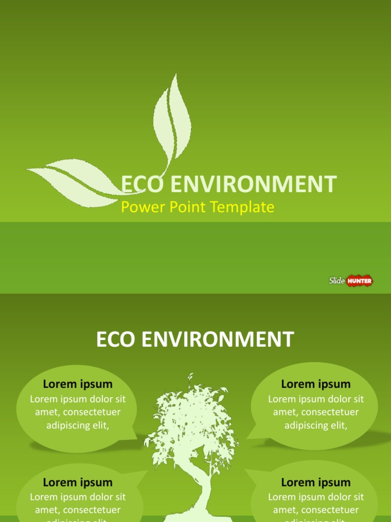 Eco Environment: Power Point Template | PDF