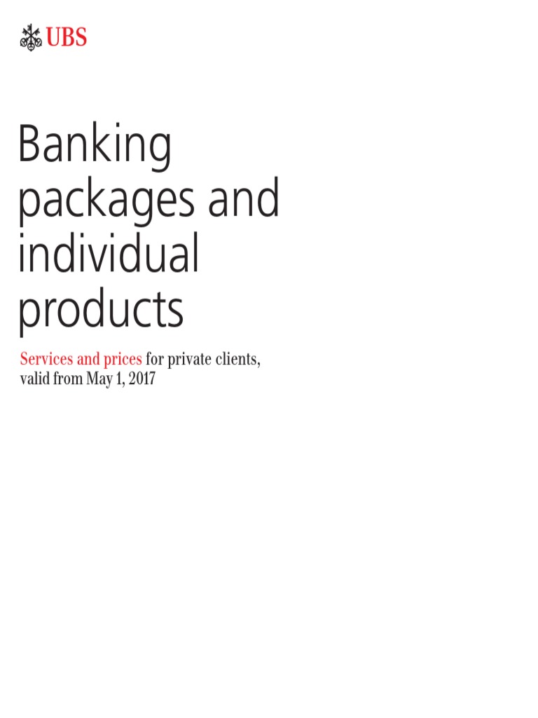 Services and Prices | PDF | Ubs | Debit Card