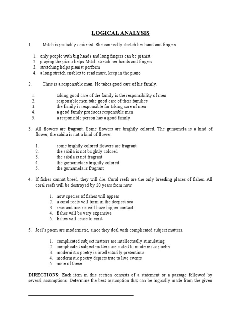 Logical Analysis | PDF