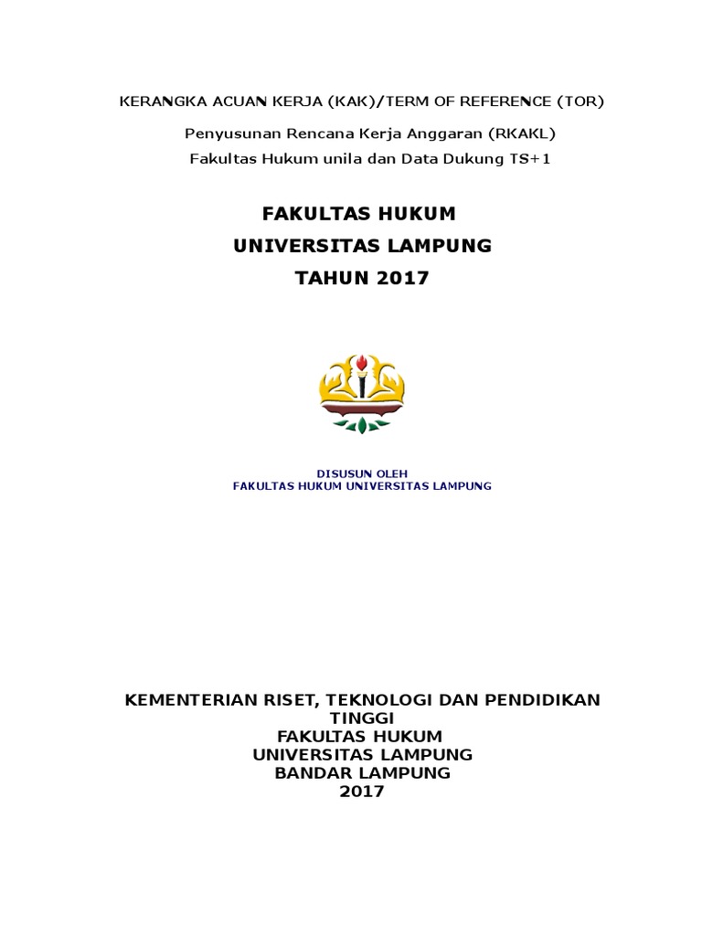 Tor Penyusunan Rkakl | PDF