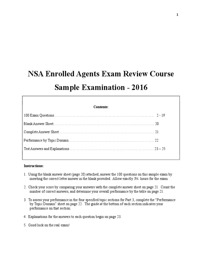 EA Practice Exam - P | Download Free PDF | Internal Revenue Service ...