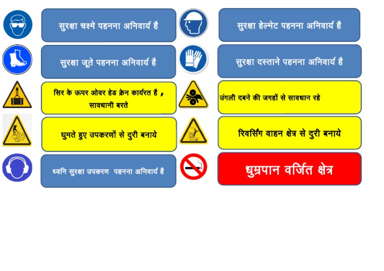Safety Signs Hindi | PDF