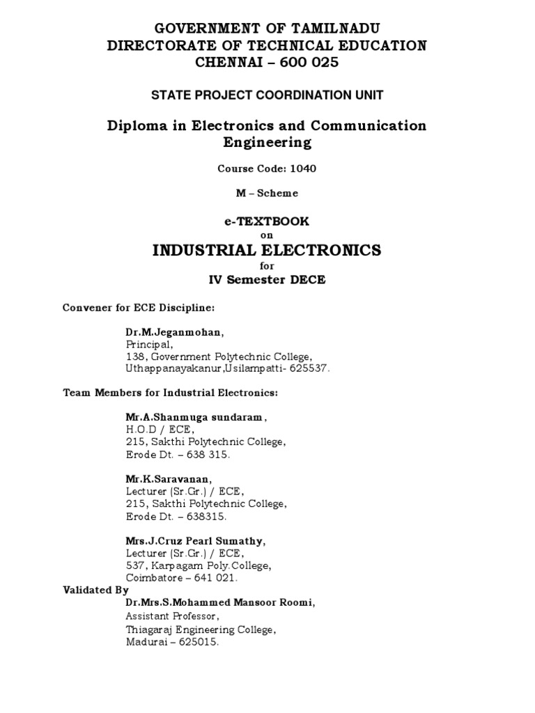Industrial Electronics | PDF | Power Inverter | Mosfet