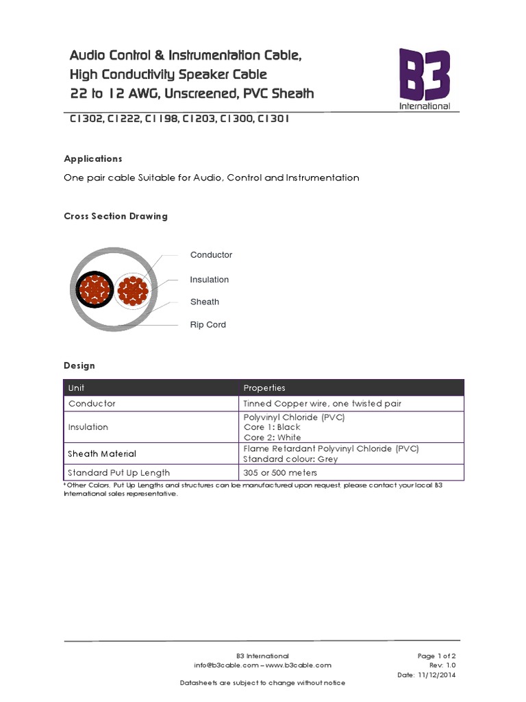 B3 - Cables | Download Free PDF | Cable | Electrical Conductor