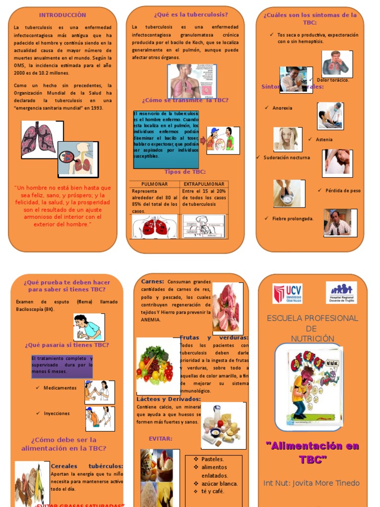 Tríptico-TBC.docx | Tuberculosis | Ciencias de la Salud