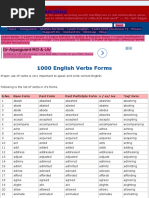 1000 English Verbs Forms | PDF | Verb