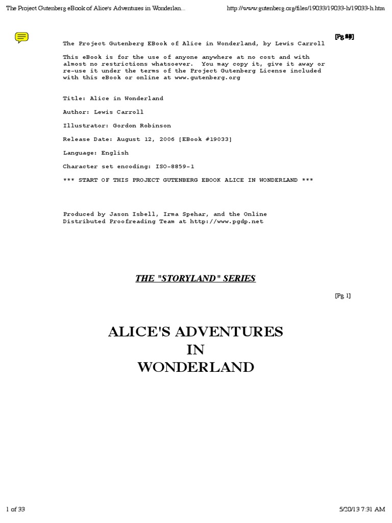 Illustrated Alice in Wonderland PDF | PDF | Alice's Adventures In ...