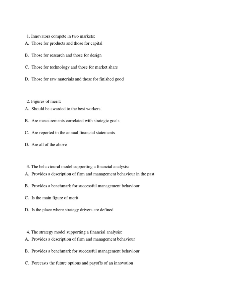 Technology and Innovation Management | PDF | Innovation | Market Analysis