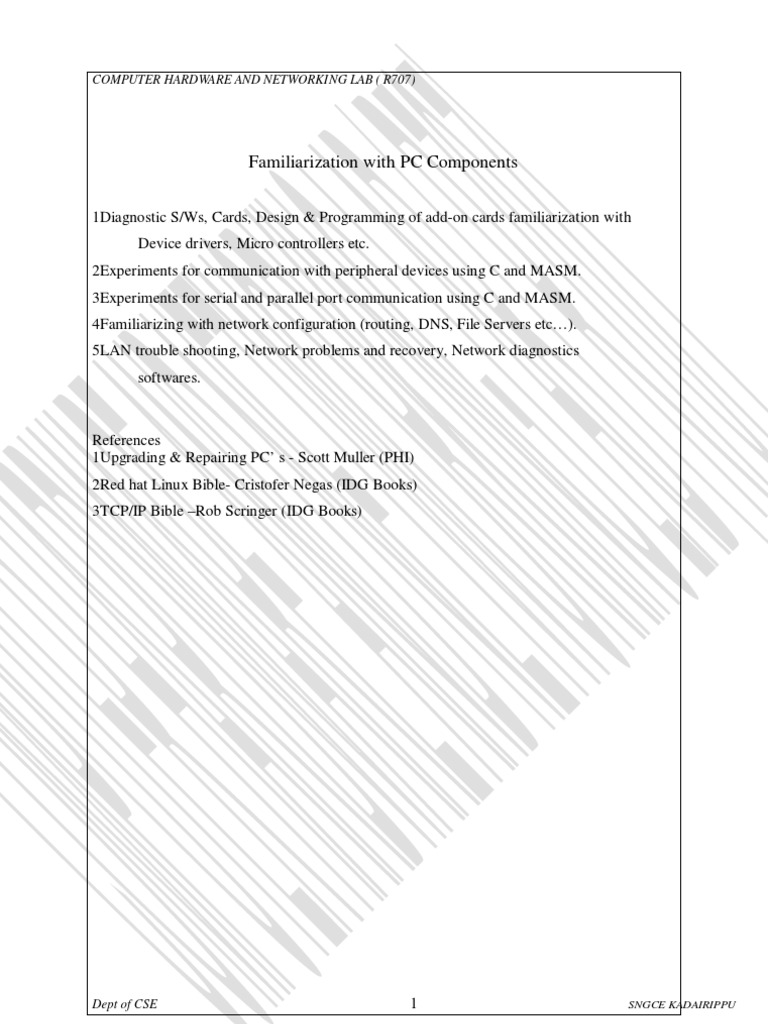 PC Hardware & Networking Lab Guide | PDF | 64 Bit Computing ...