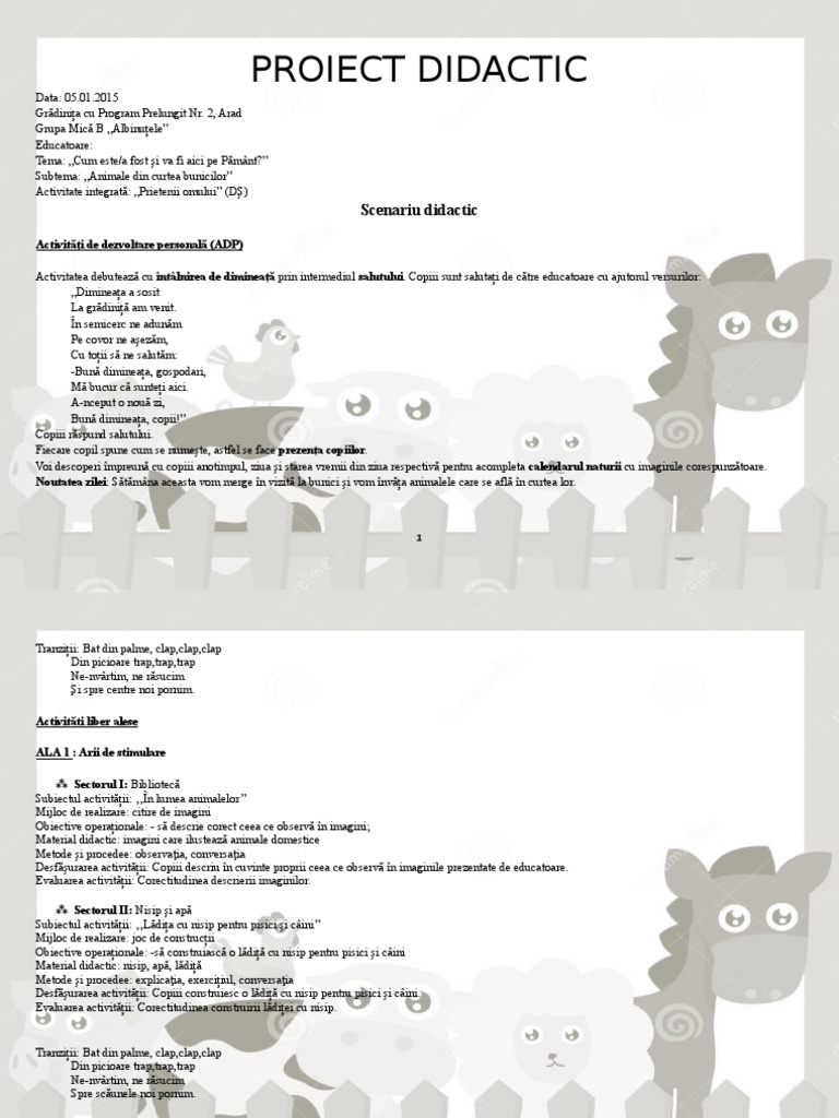 Cunoasterea Mediului Lectura Dupa Imagini | PDF