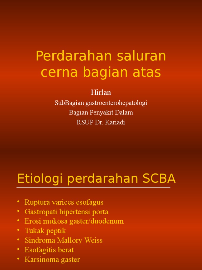 Perdarahan Saluran Cerna Bagian Atas | PDF
