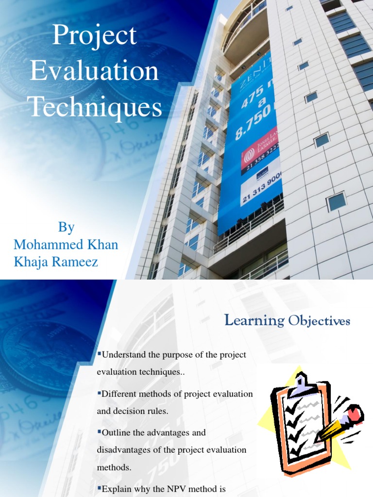 Project Evaluation Techniques | PDF | Net Present Value | Internal Rate ...
