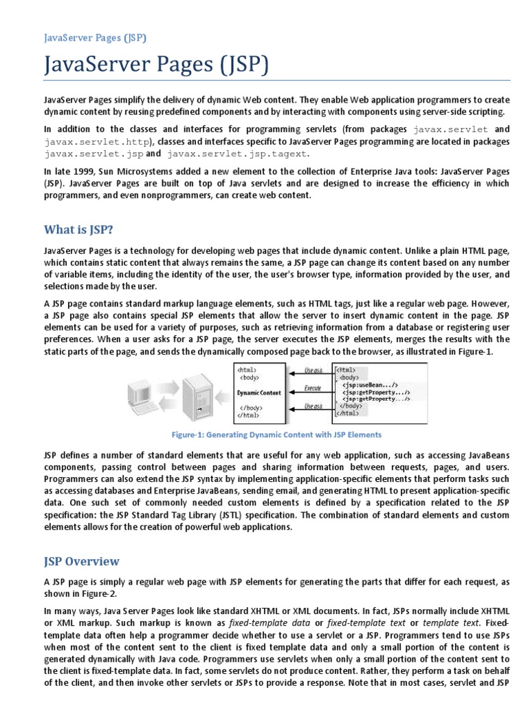 Java Server Pages | PDF | Java Server Pages | Java Servlet