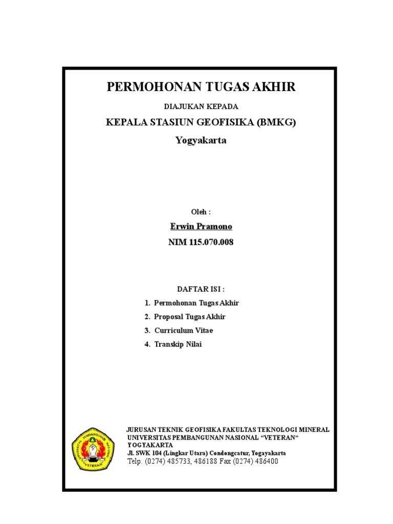 Proposal Ta BMKG Repaired | PDF