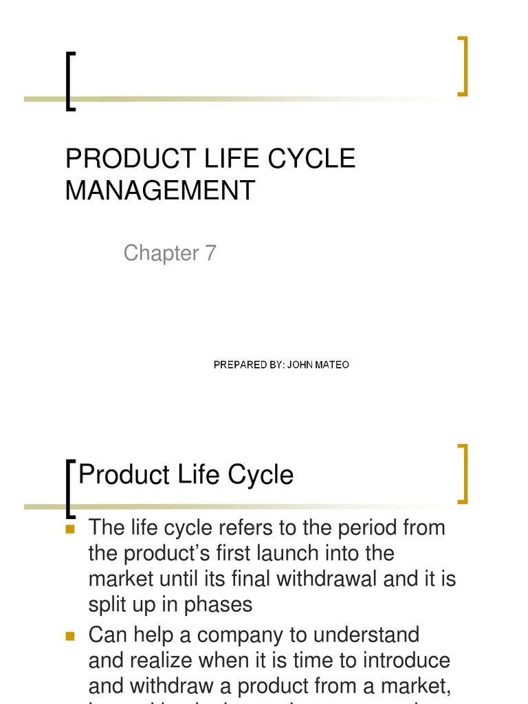 Microsoft Power Point - Chapt 7 Product Life Cycle Management | PDF ...