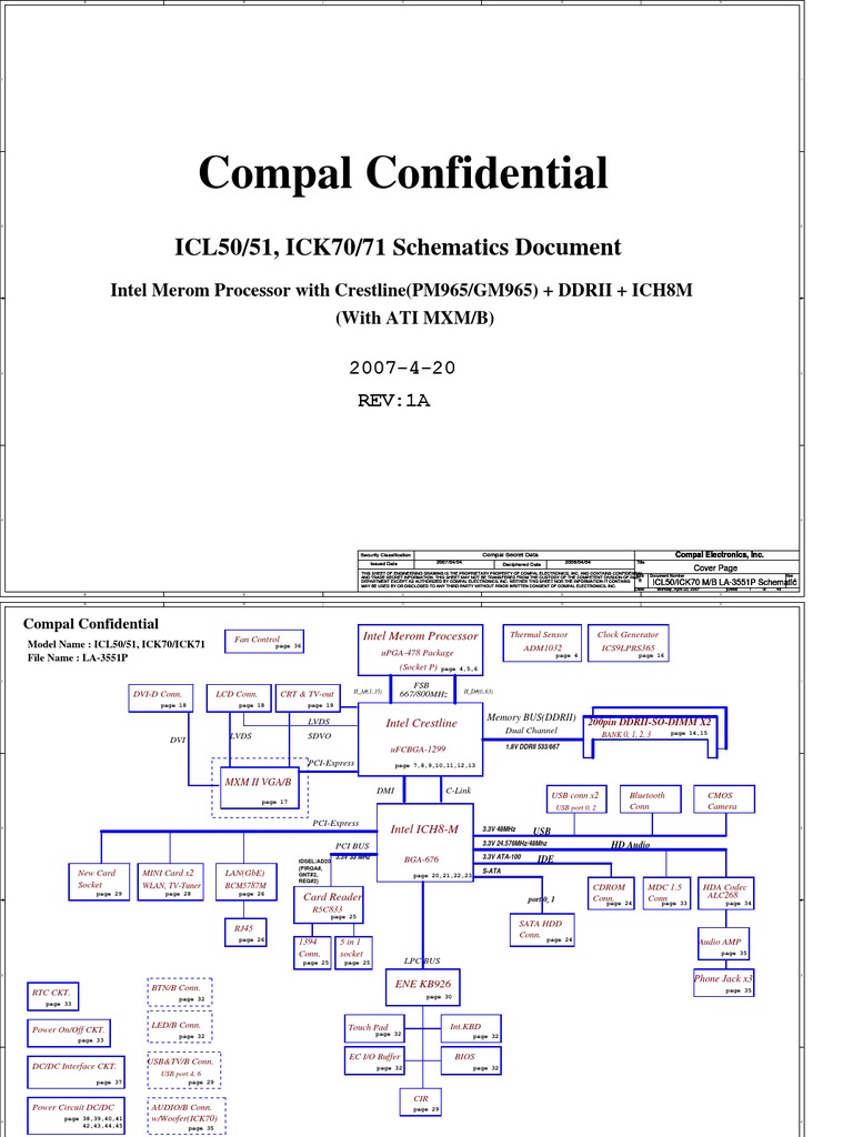Acer Aspire 7720z - Compal La-3551p - SC | PDF | Classified Information ...