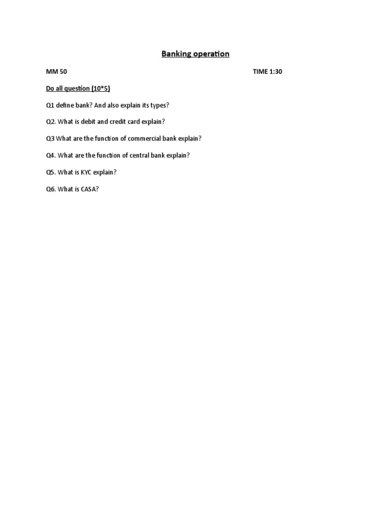 Banking Basics for Beginners | PDF | Career & Growth | Finance & Money ...