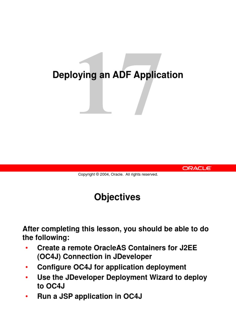 Deploying An ADF Application | PDF | Java Platform | Java Server Pages