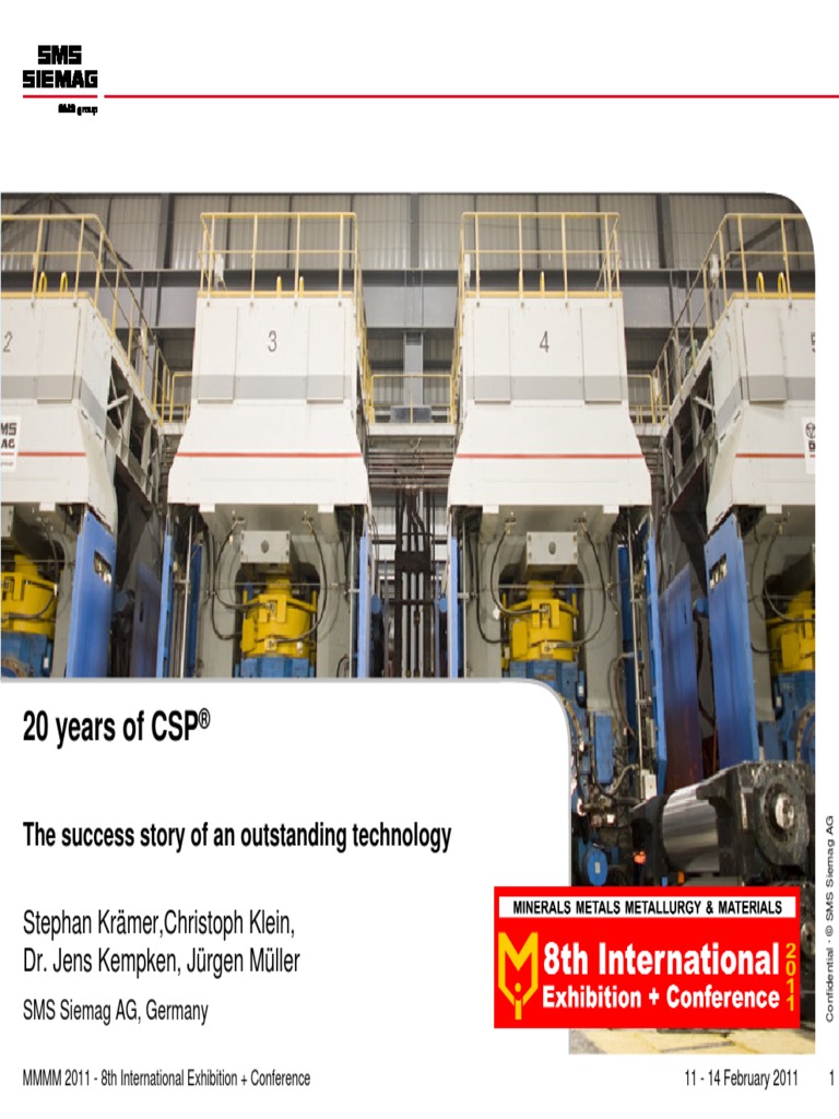 20 Yrs of CSP Technology PDF | Download Free PDF | Steel Mill | Rolling ...