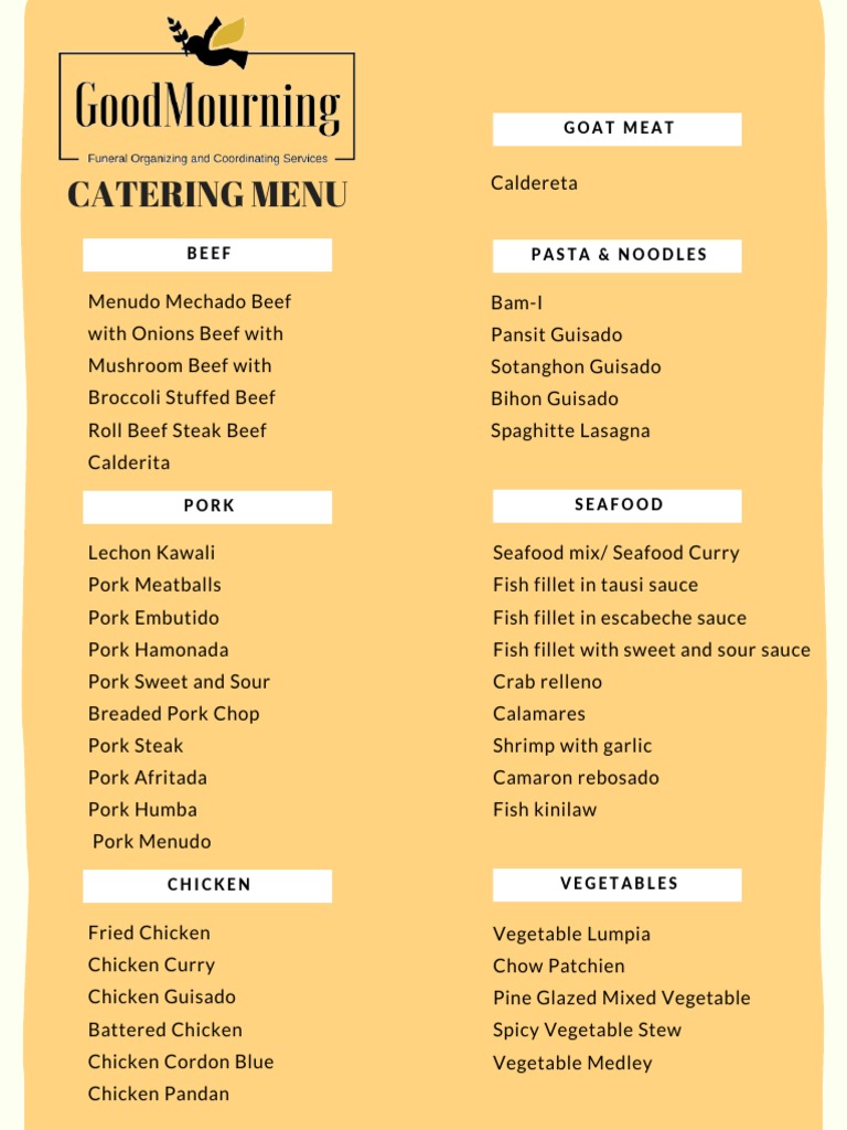 Catering Menu | PDF