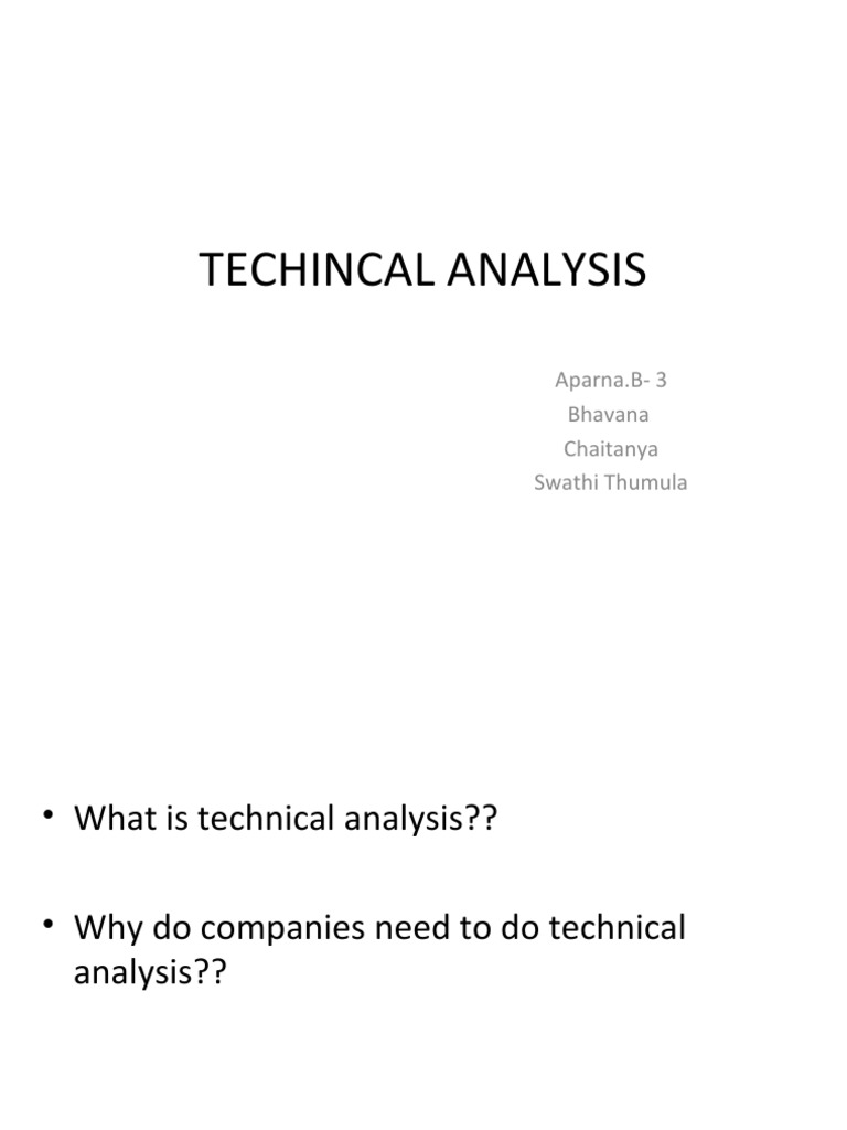 Techincal Analysis | PDF | Procurement | Technical Analysis