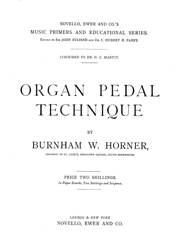 Burnham Horner - Organ Pedal Technique PDF | PDF