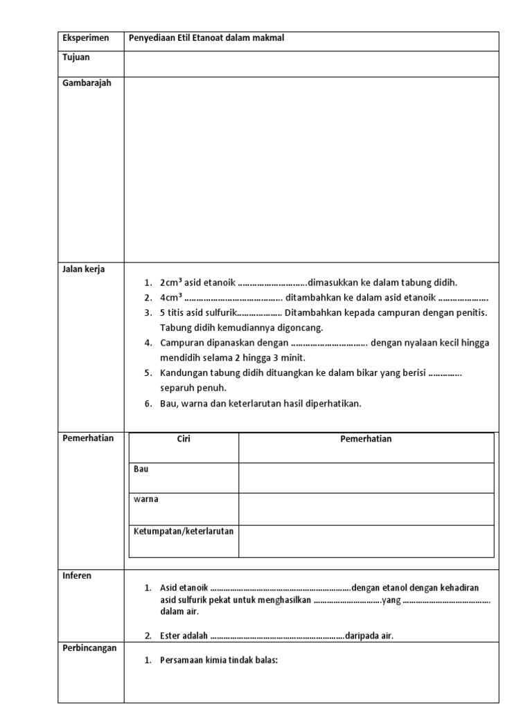 Eksperimen Dan Kegunaan Ester | PDF