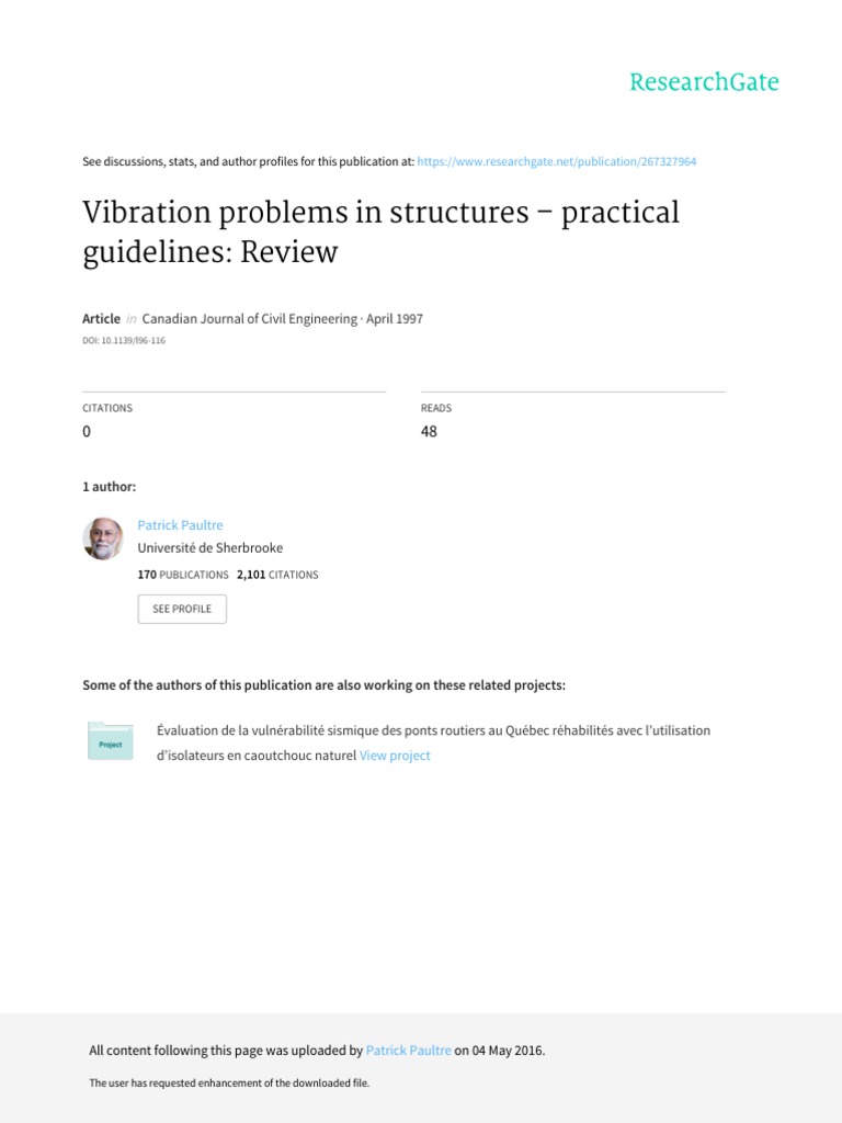 Vibration Problems in Structures - Practical Guide | Download Free PDF | Classical Mechanics ...