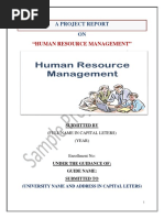 Human Resource Management Project Report | PDF | Human Resource ...