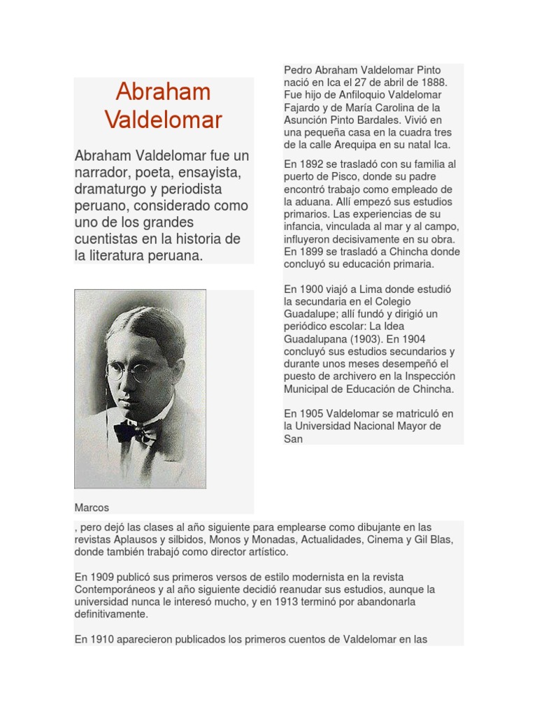 Abraham Valdelomar | PDF