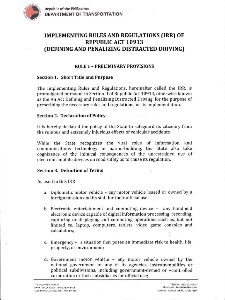 RCC 16-3034 [SIGNED] IRR Implementing Rules & Regulations of RA 10913 ...