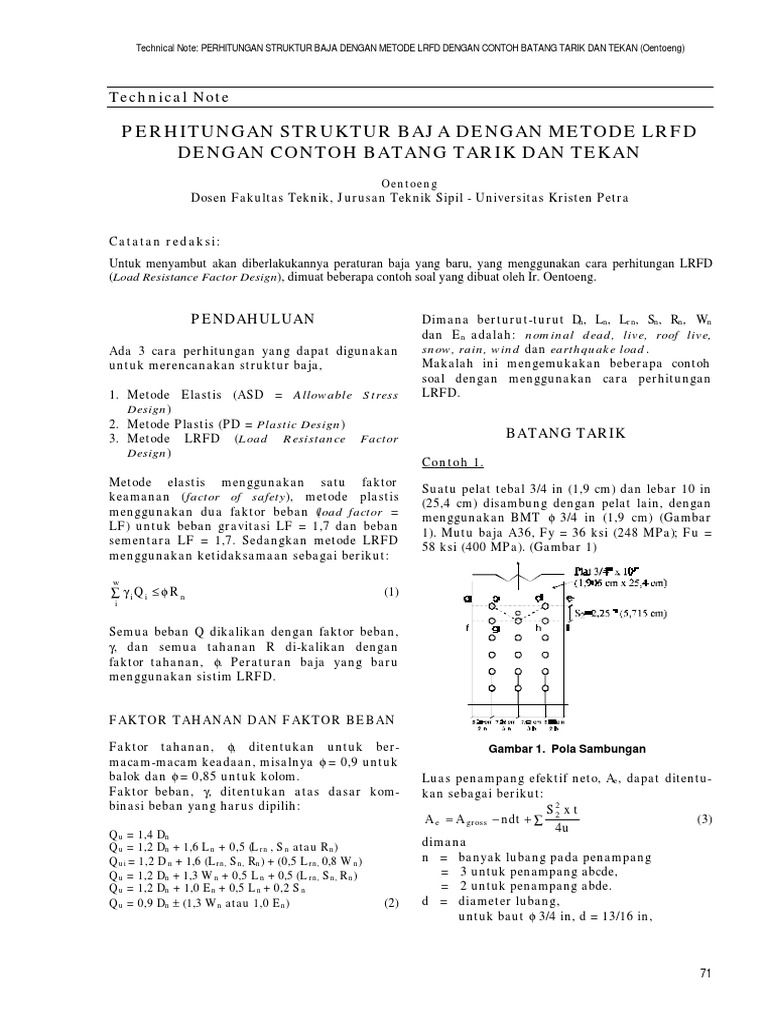 Metode Aisc LRFD PDF | PDF