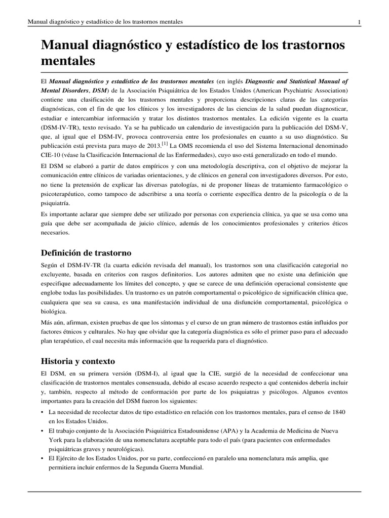 DSM IV.pdf | Manual Diagnóstico y Estadístico de los Trastornos ...