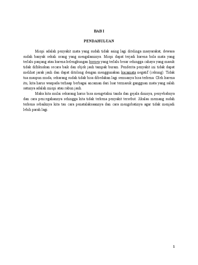 Panduan Lengkap Miopi dan Penanganannya | PDF | Sains & Matematika