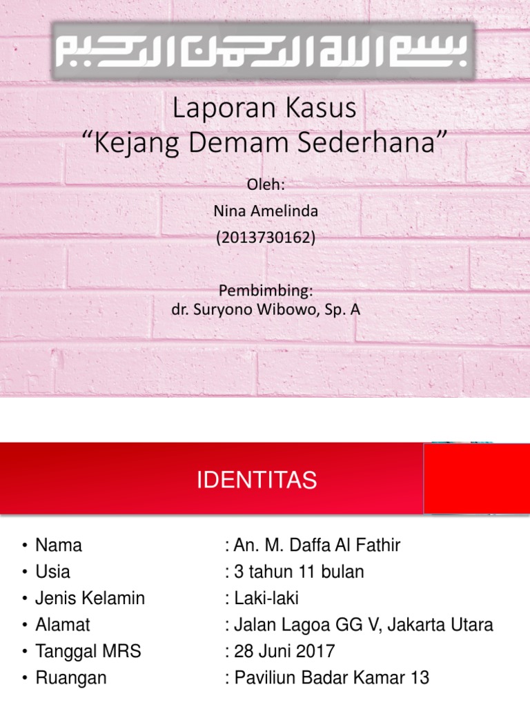 Laporan Kasus Kejang Demam Sederhana | PDF