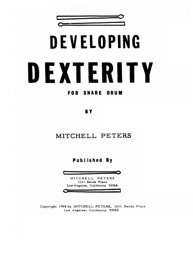 Developing Dexterity Mitchell Peters PDF | PDF