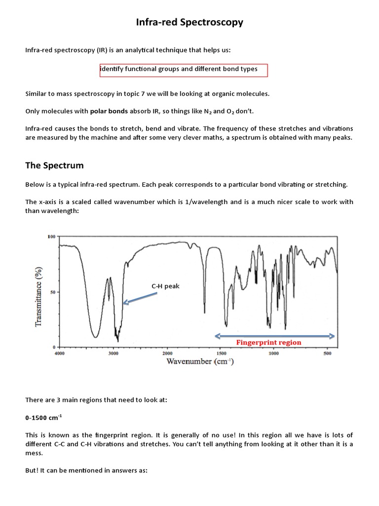 Infra-Red Spectroscopy Edexcel | PDF | Infrared Spectroscopy | Infrared